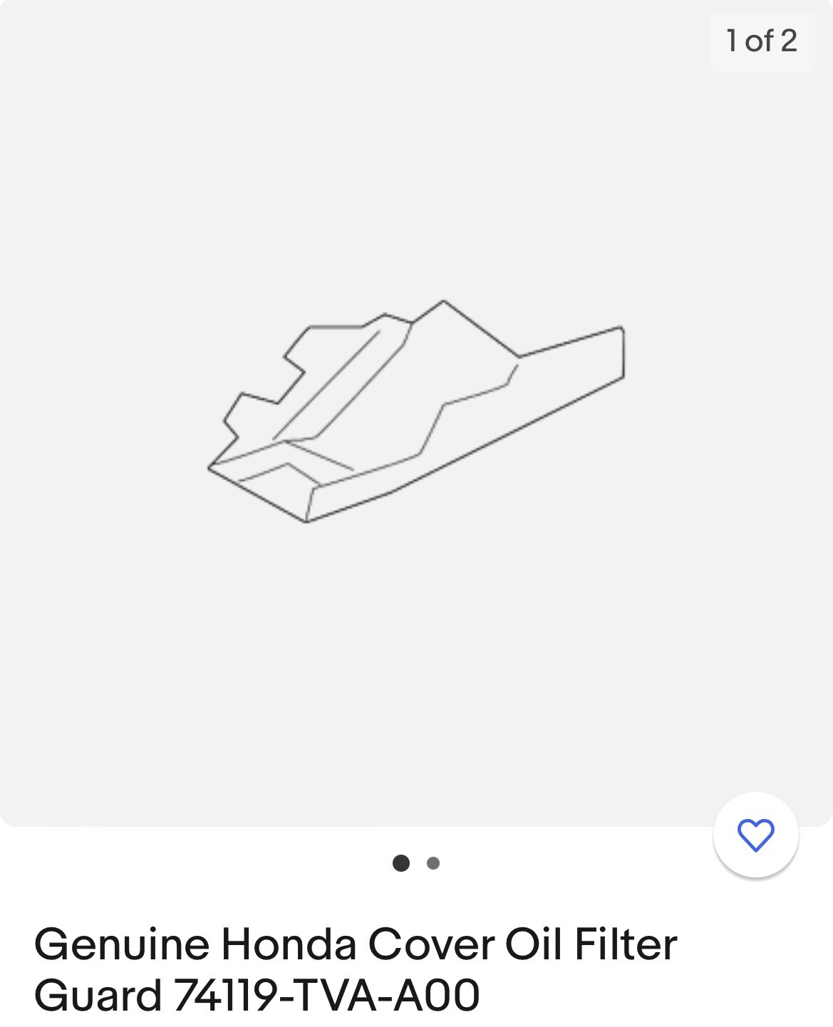 Genuine Honda Cover Oil Filter Guard 74119-TVA-A00 for sale online | eBay