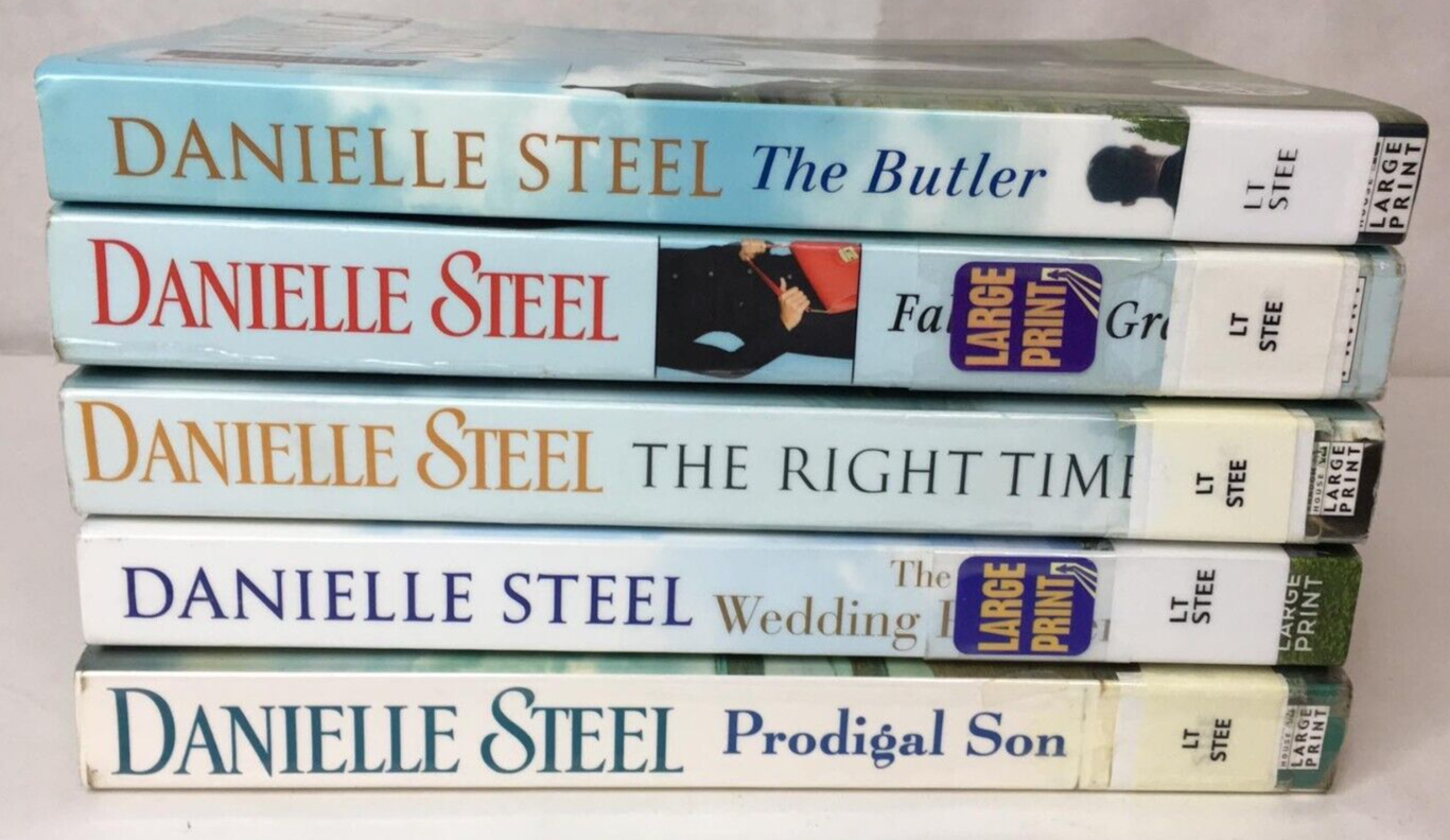Lot of 5 LARGE PRINT Danielle Steel Novel Paperback Books Romance ...