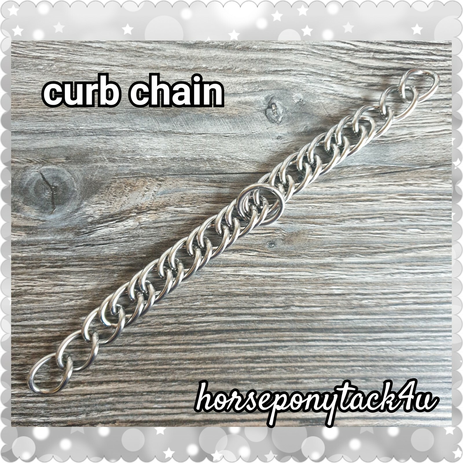 STAINLESS STEEL CURB CHAIN OR HOOKS RUBBER CHAIN GUARD FOR PELHAM BIT ...