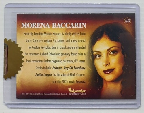 2006 Inkworks Firefly Morena Baccarin As Inara Serra Auto Autograph #A ...