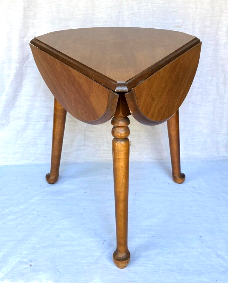 Vintage MERSMAN Queen Anne Style Tripod Legs Drop Leaf End/Coffee Table - Rare!! | eBay
