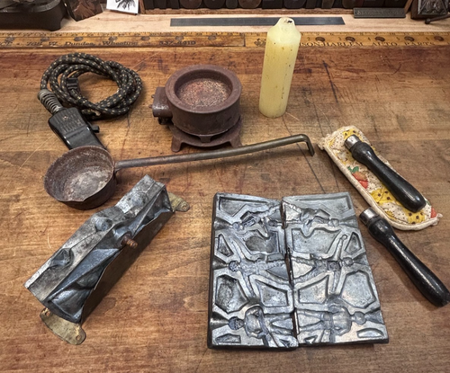 Vintage Military Army Soldier Lead Casting Molds Hot Plate Ladle READ | eBay