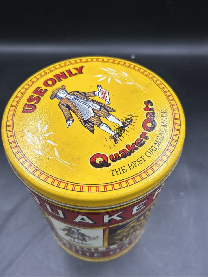 Vintage Pure Quaker Oats Tin Can Container. Quaker Limited Edition 1984 ...