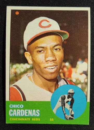 1963 Topps Baseball #203 CHICO CARDENAS, Cincinnati Reds, NR-MINT | eBay