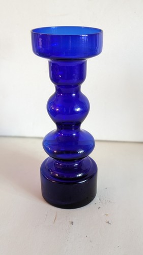 Vintage Mid Century Hooped Pompadour Cobalt Blue Vase 7" | eBay