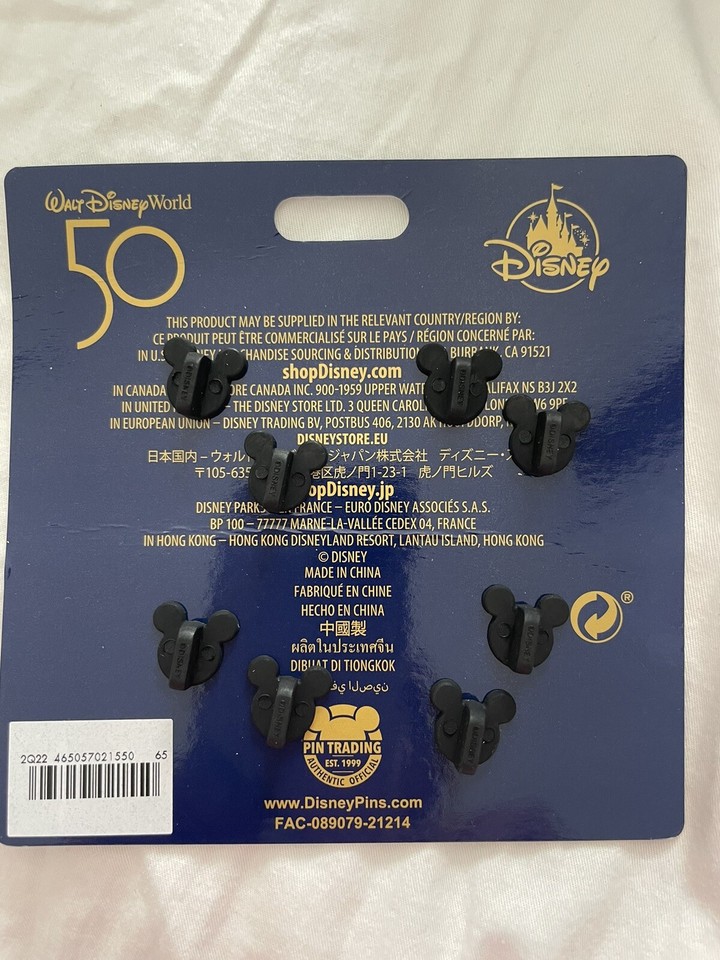 Walt Disney World 50th Anniversary Icons Booster Pin Set 4 Parks Epcot ...