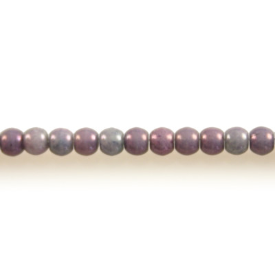 Opaque Amethyst Luster - 100 3mm Round Czech Glass Pressed Druk Beads ...