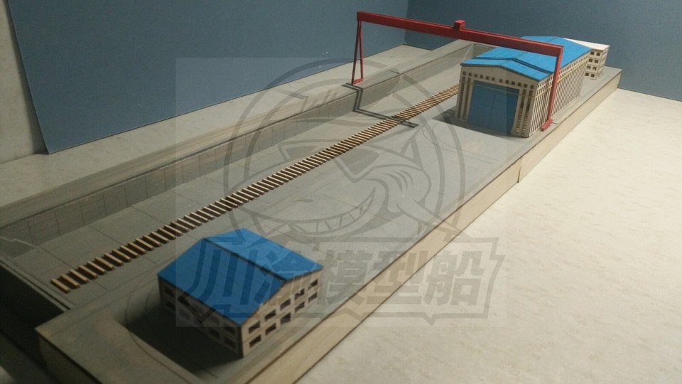 1/700 Aircraft Carrier Shipyard Dockyard Diorama DIY Wooden Assembly ...