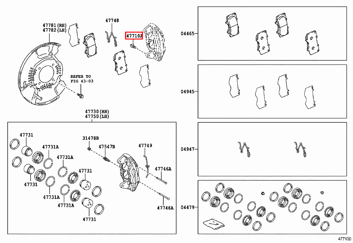 Genuine Hiace KDH202 KDH201 KDH200 GDH201 Front Brake Caliper Mount ...