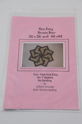 NEW Sew Easy Strata Star Pattern Machine Quilting Pattern by Ruthann ...