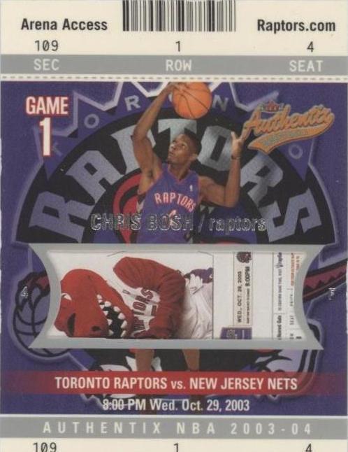 2003-04 Fleer Authentix - Rookie Authentix Chris Bosh #109 /1250 (MEM ...