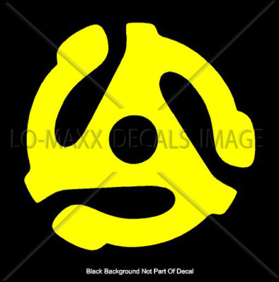 45 RPM Record Spindle Adapter Turntable Vintage Oldies Music Die Cut ...