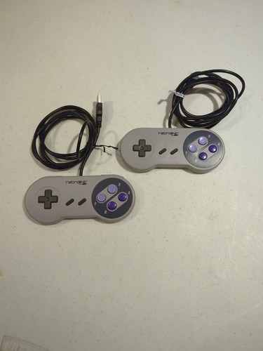 Two RetroLink SNES Super Nintendo Entertainment System Style PC USB ...