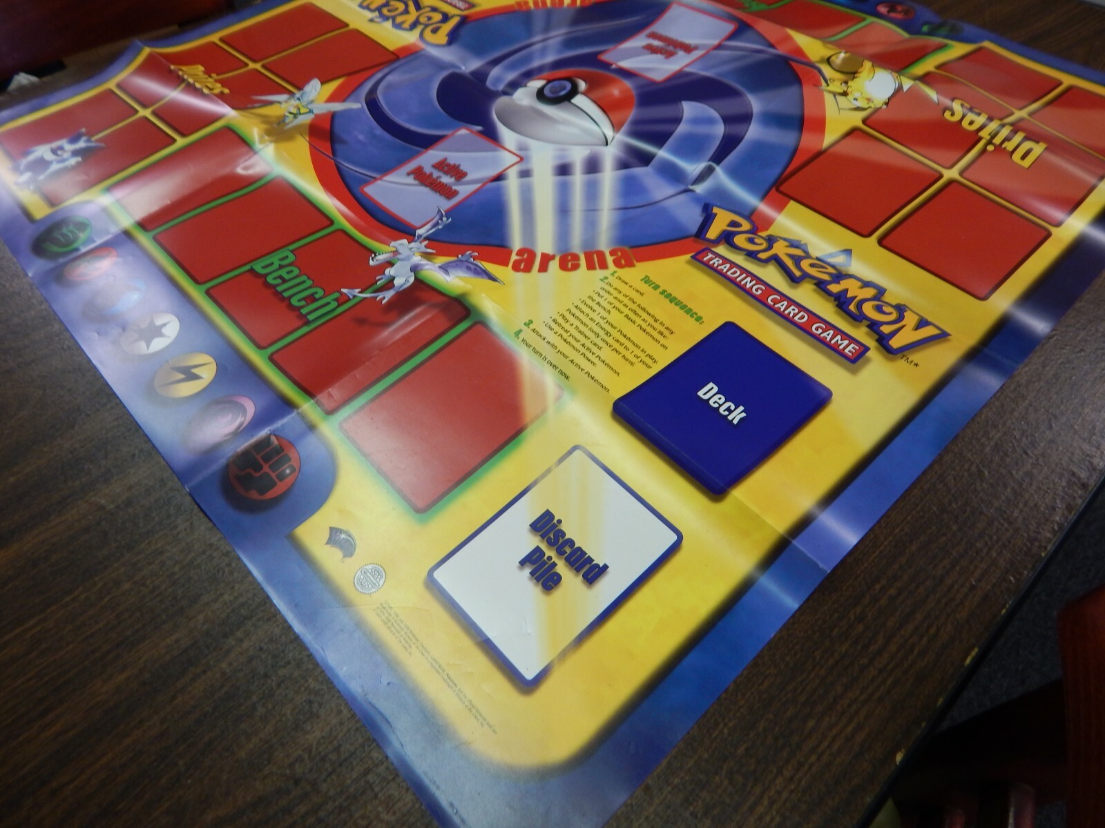 Vintage Original Pokemon Play Mat Base Set Trading Card Game USED FREE ...