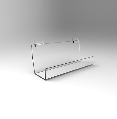 Slatwall Shelf Display -Acrylic Perspex- Books,Magazines,Gift/Cards ...