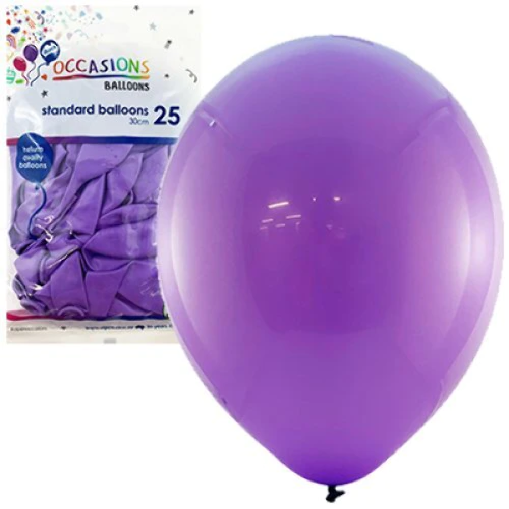 PURPLE 30cm BALLOONS 25 pack | eBay