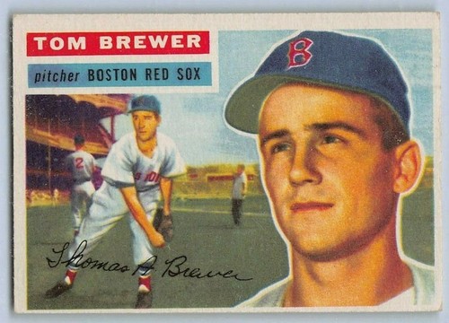 1956 TOM BREWER - Topps Baseball Card # 34 - BOSTON RED SOX | eBay