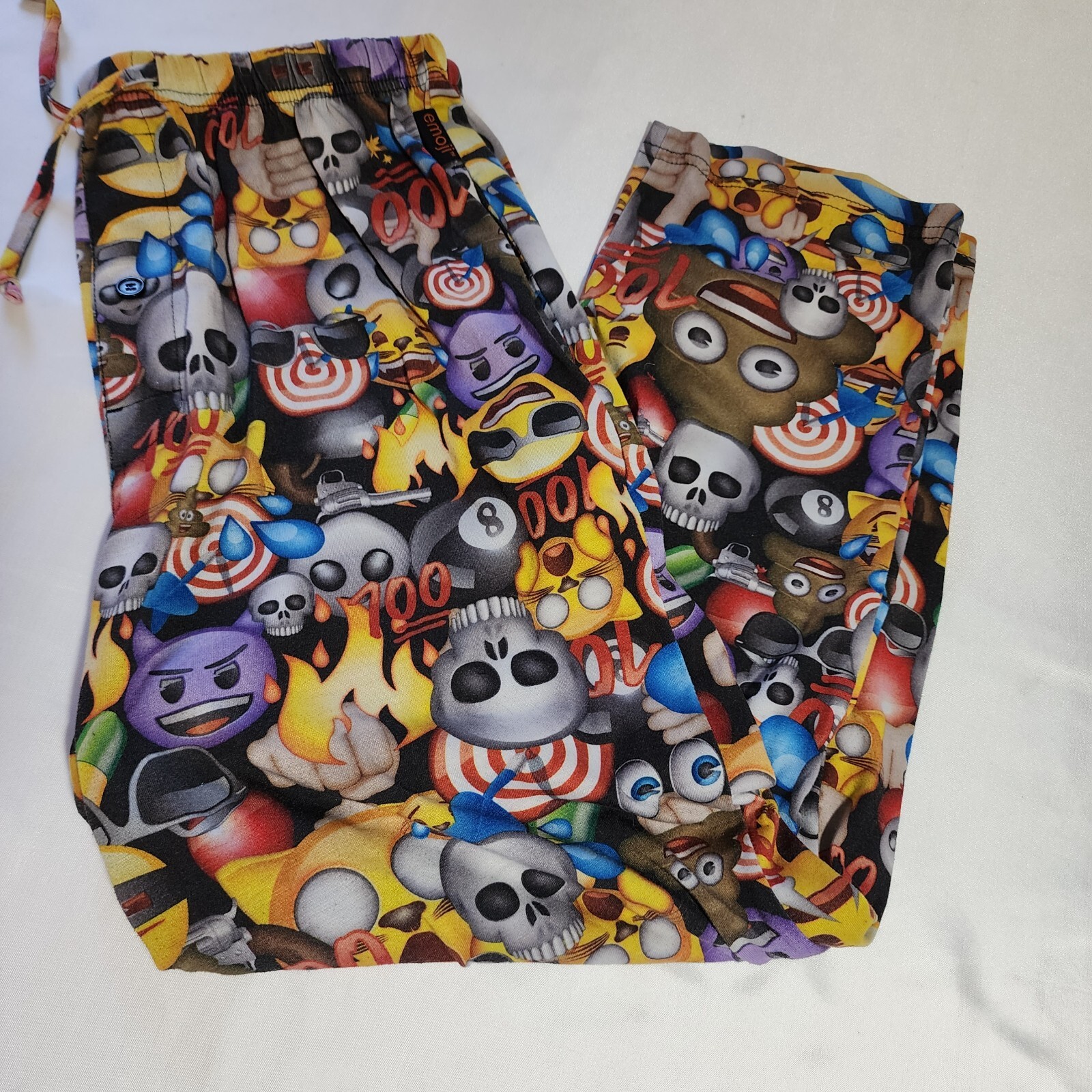 Men's Medium Emoji Emoticon Poop Skull Dart Face Gun… - Gem