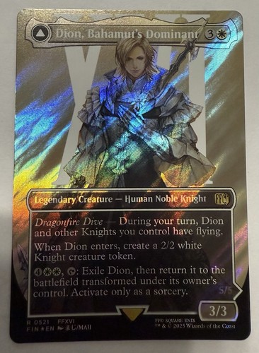 Dion, Bahamut's Dominant (Borderless) (Surge Foil) - FINAL FANTASY MTG ...