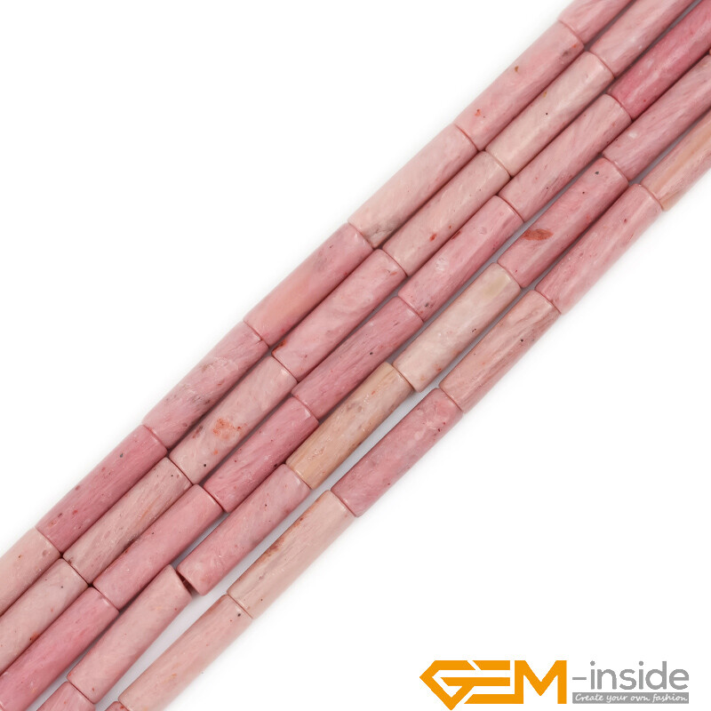 Natural Assorted Stones Tube Spacer Loose Beads For Jewelry Making ...