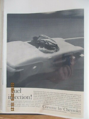 LBVETTE86 VINTAGE Original 1961 Corvette Fuel Injection Advertisement ...