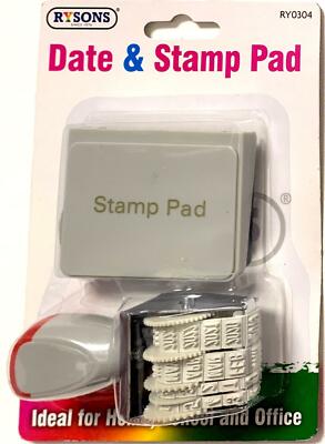 Date Stamp And Black Ink Pad Ideal Stamping Dating Office Home Store ...