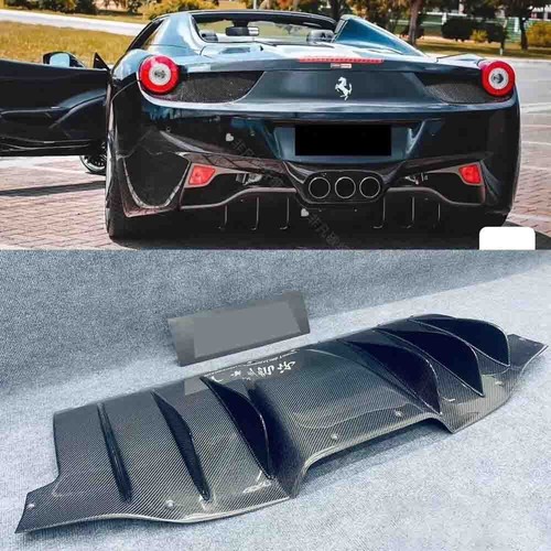 Real Carbon Fiber Rear Bumper Diffuser For Ferrari 458 Italia Spider ...
