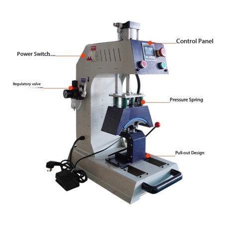 Fully Automatic Pneumatic Cap Pressing Machine Label Pressing Machine ...