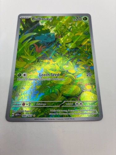 Pokémon TCG Bulbasaur Scarlet & Violet 151 166/165 Full Art Rare | eBay