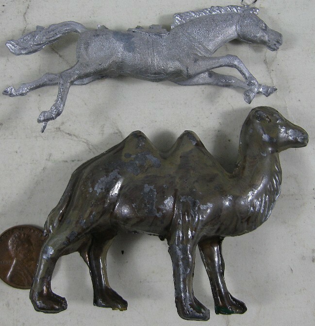 2 Vintage Lead Miniature Solid Camel & Horse | eBay