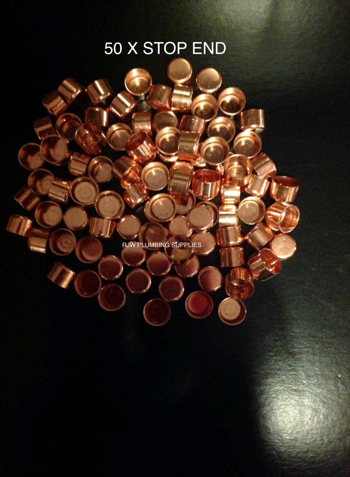 COPPER END FEED END CAPS STOP END 8MM-76MM PIPE FITTINGS/PLUMBING ...