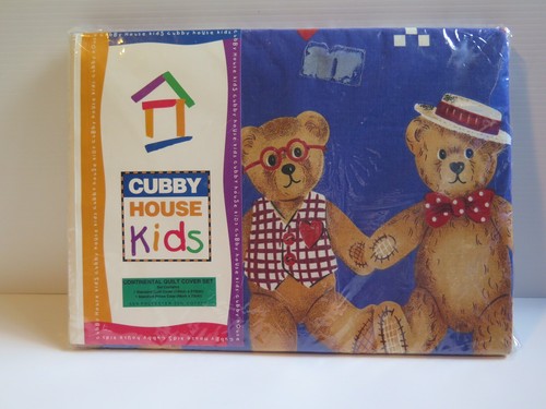 CUBBY HOUSE FOR KIDS “TEDDY BEARS” SINGLE BED CONTINENTAL QUILT COVER ...