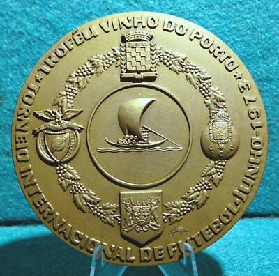 RABELO BOAT, GRAPES, BIRD / FLAGS - PORT WINE 80mm 1973 BRONZE MEDAL | eBay