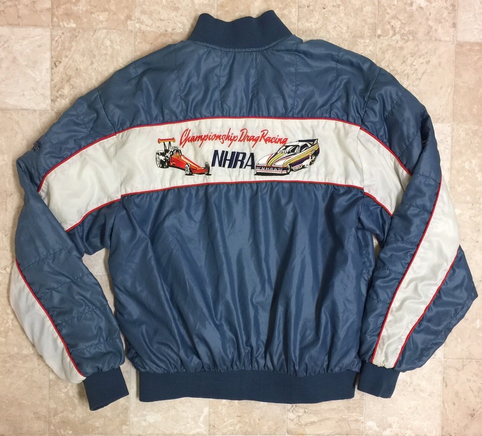 National Drag Car Racing Bomber Jacket NHRA Championship Sport Service ...