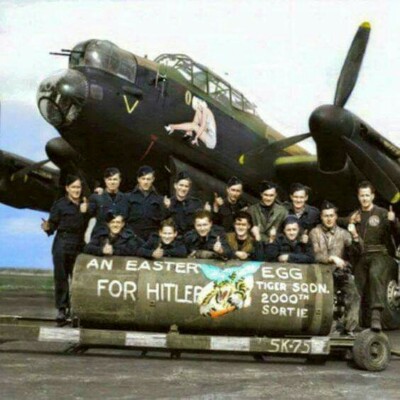 RAF Avro Lancaster Bomber An Easter Egg For Hitler Print WWII WW2 5x5 ...