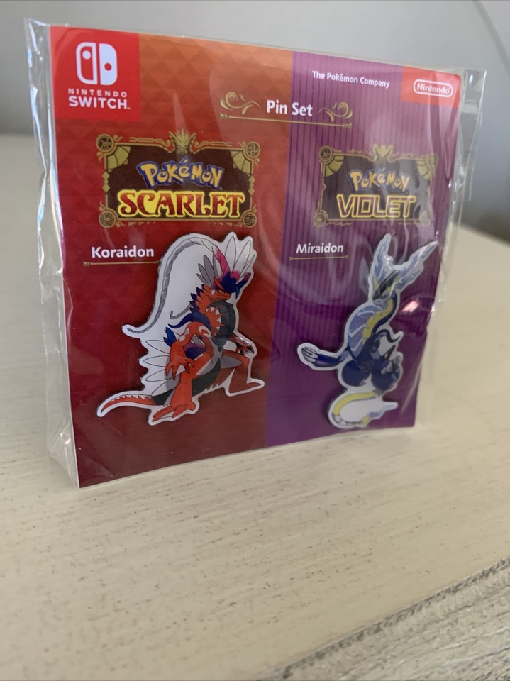 Pokemon Scarlet Koraidon Pokémon Violet Miraidon Pin Set Switch Sealed ...