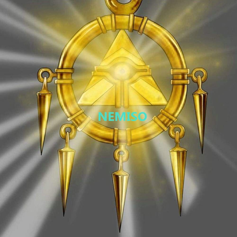 Yu-Gi-Oh! Millennium Ring Wheel Wisdom Necklace Gold Bakura Cosplay ...