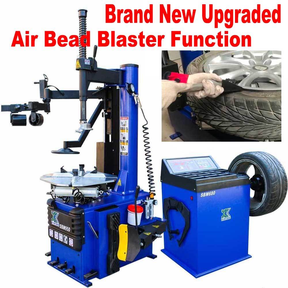 1.5 HP Automatic Tire Changer Wheel Changers Machine Rim Balancer Combo ...