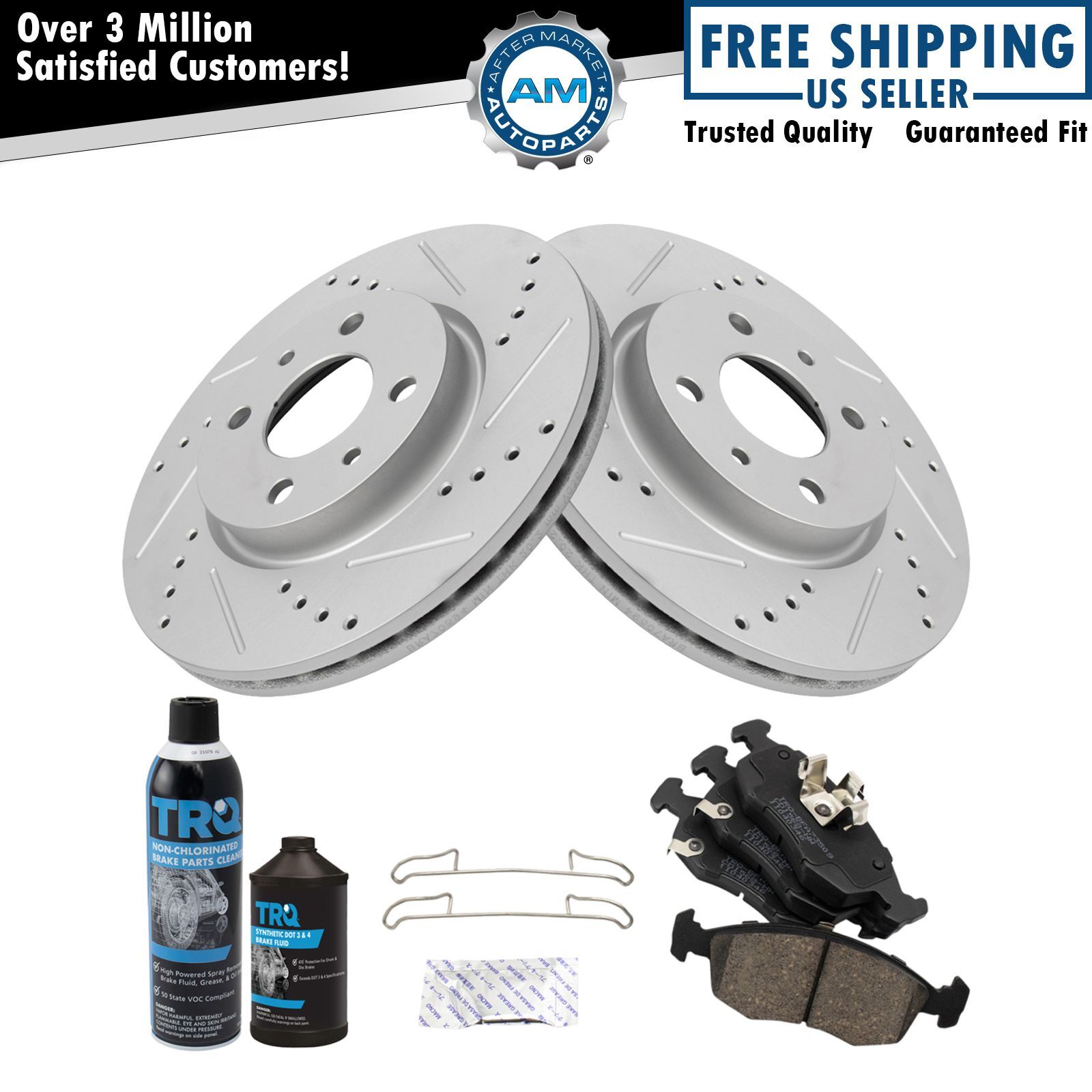 Front Premium Ceramic Brake Pad & Performance Rotor Kit for Fiat 500 | eBay