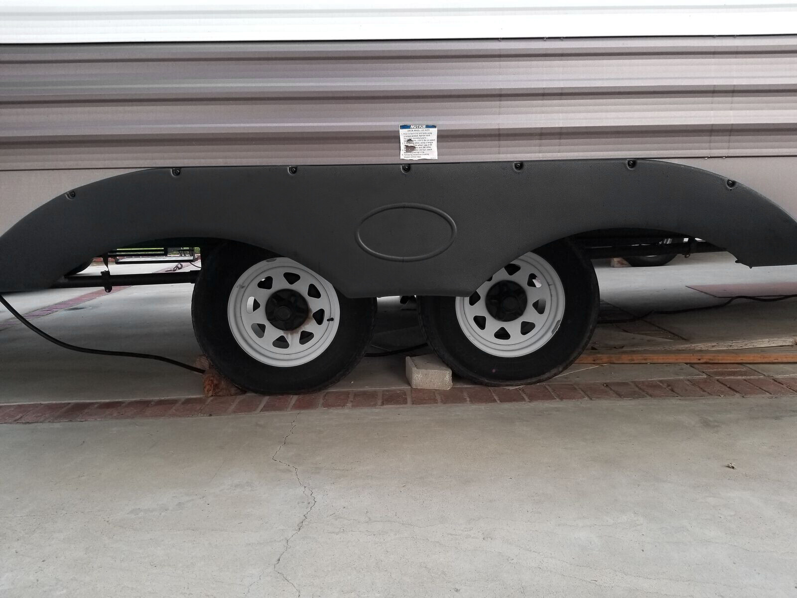Pair Of Tandem Trailer Fenders Skirt In Black For RVs Campers And ...