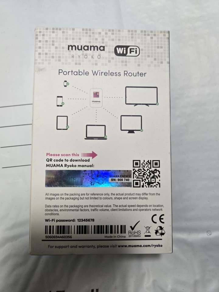 Muama Ryoko 4G-LTE Mobile Broadband Portable Wireless WiFi Router With ...