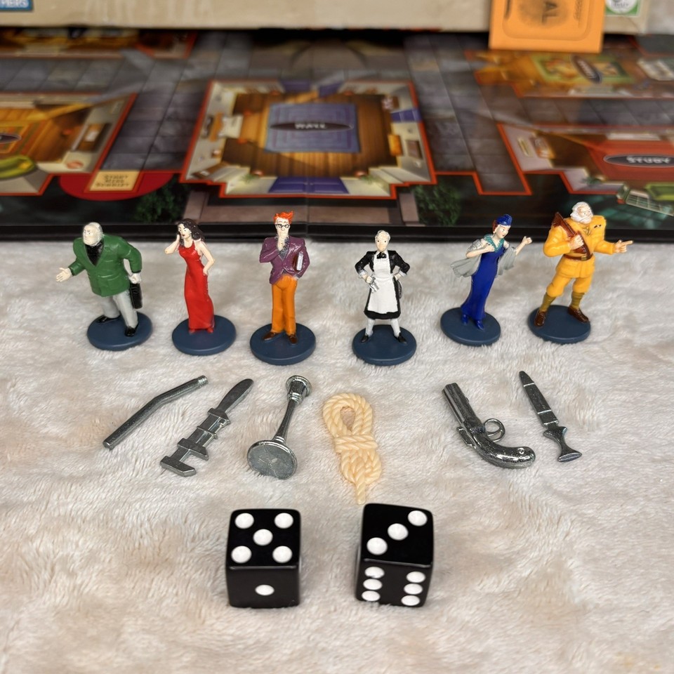 Clue COMPLETE Parker Brothers 2002 Classic Detective Board Game Mystery ...