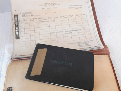 WWII US Air Force Pilot Flight Training Log 1943 Handwritten + | eBay