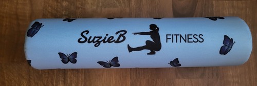 Suzie B Fitness Barbell Pad Blue With Butterflies Fun Print | eBay