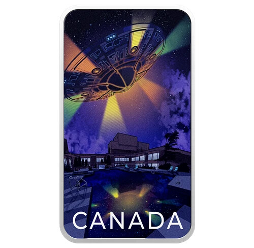 UFO Montreal Unexplained Phenomena 2021 CANADA 1oz .9999 Silver Glow ...