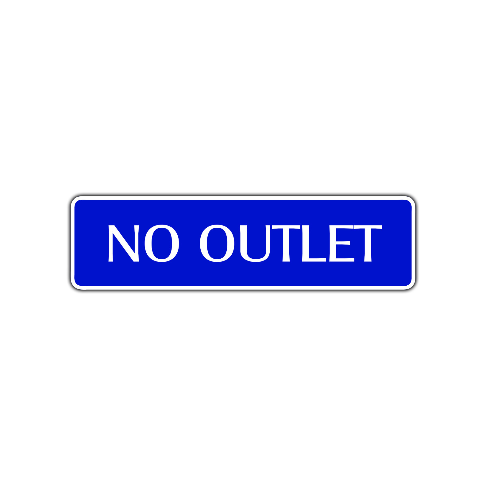No Outlet Sign Road Warning Traffic Aluminum Metal Street Sign Wall ...