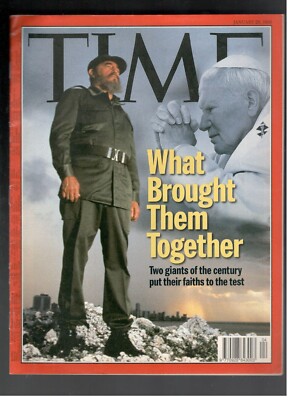 Time Magazine January 26, 1998 Cuba Fidel Castro Pope Karol Wojtyla ...