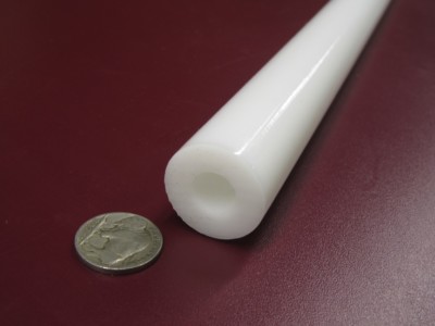 Delrin Acetal White Tube 1.00" Oversize OD x .500" Undersize ID x 60 ...