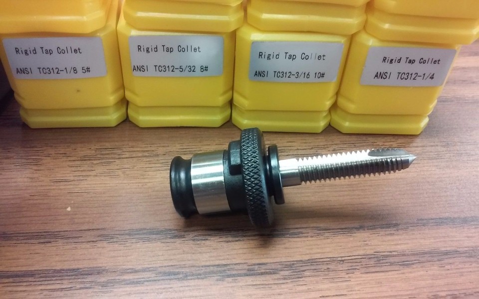 6 ANSI Rigid Tap Collets,positive drive P-type tap adapters, TC312 ...
