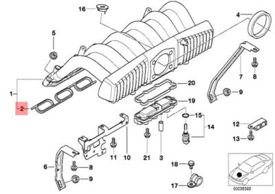 Genuine BMW E36 E39 E38 323i 323is 328i 528i M3 Z3 Engine Intake ...